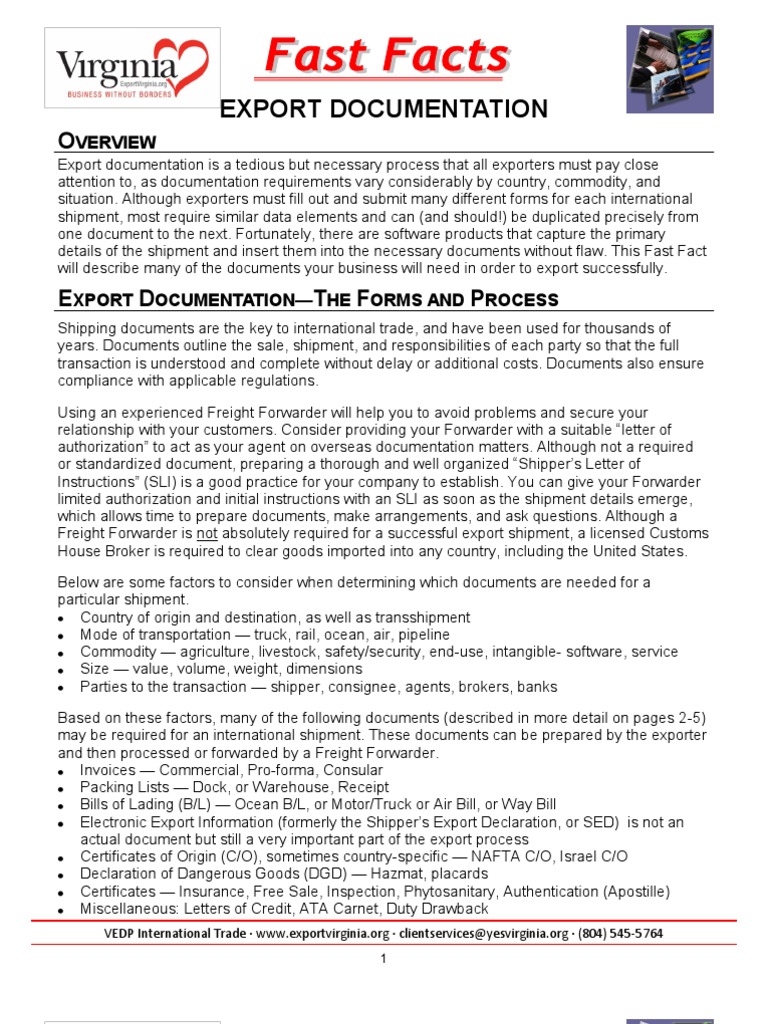 Export Documentation | PDF