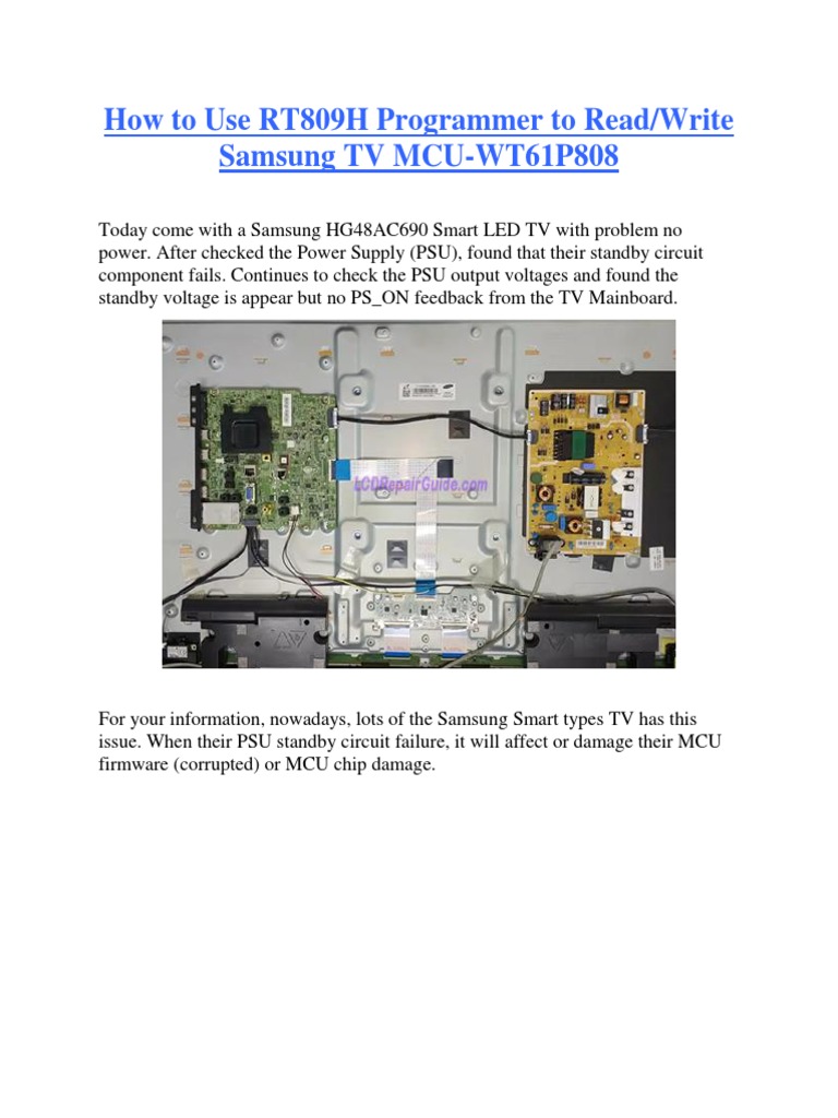 How To Use RT809H Programmer To Read | PDF