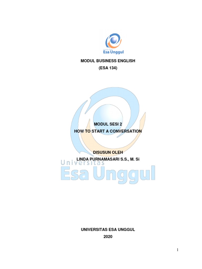 0-Blanko-Modul 2-How To Start A Conversation | PDF | Conversation ...