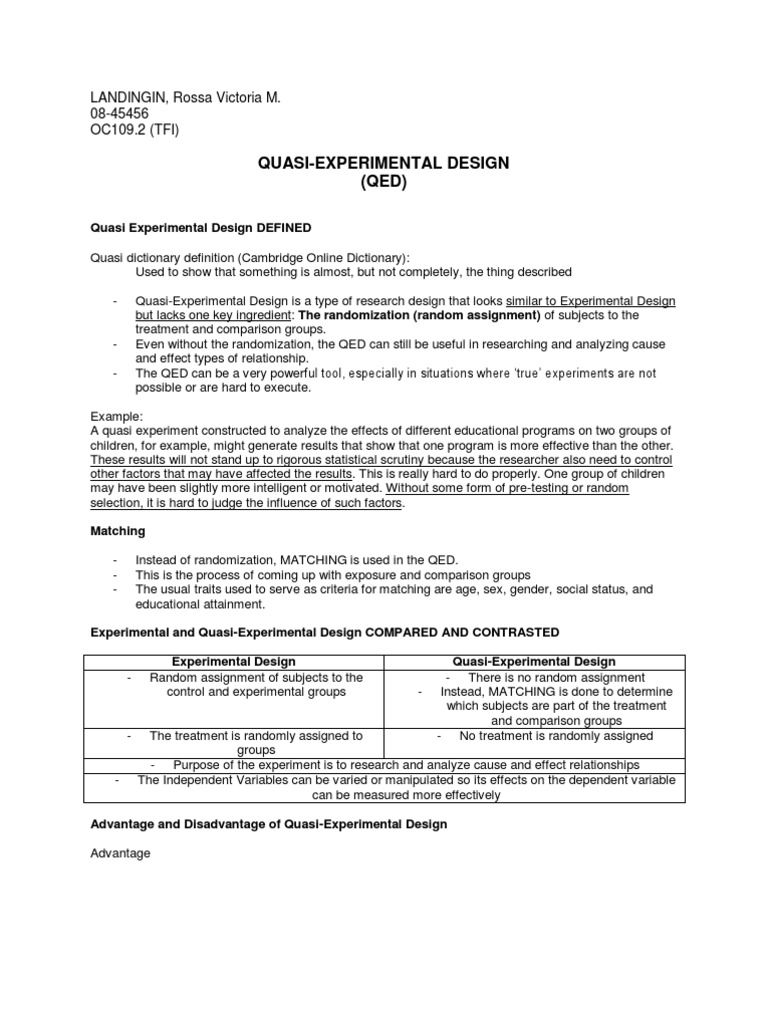 Quasi Experimental Design | Download Free PDF | Experiment | Validity (Statistics)