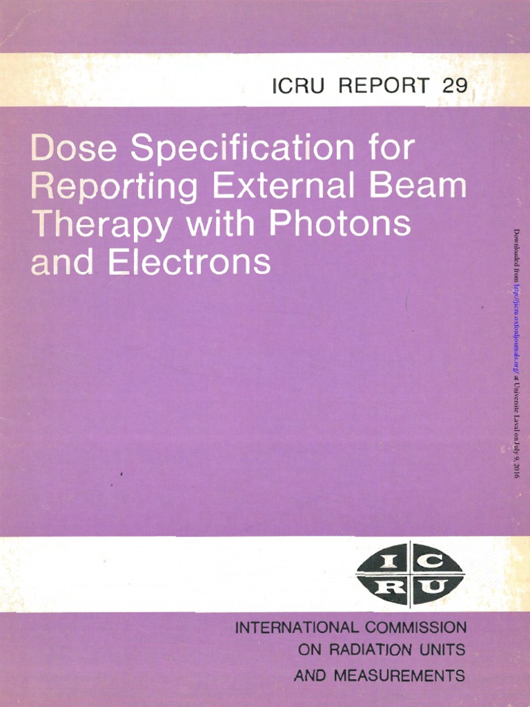 ICRU 29 Dose Specification For Reporting External Beam Therapy With ...
