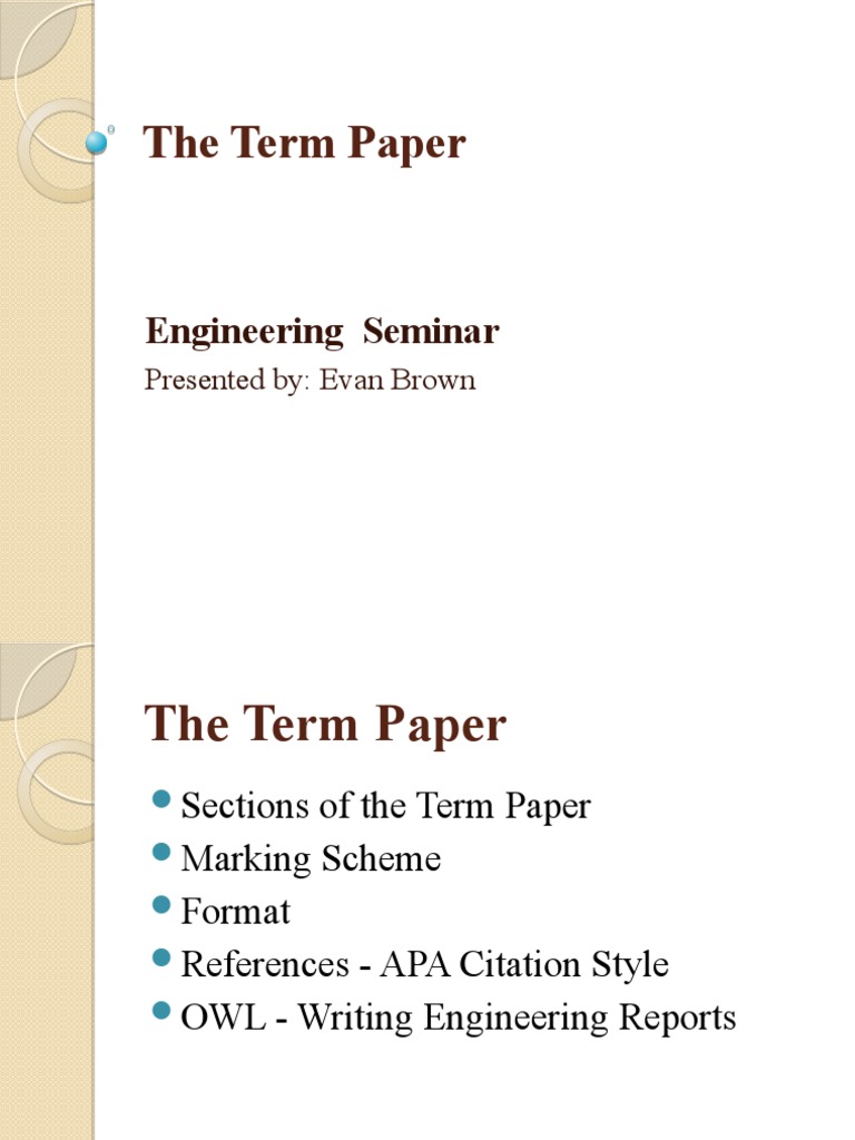 How To Write The Term Paper | PDF | Apa Style | Citation