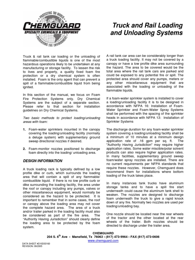Truck and Rail Unloading System | PDF | Fire Sprinkler System | Nature