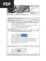 Exame de Matematica Ujc 2021 - 2022 - Ao | PDF
