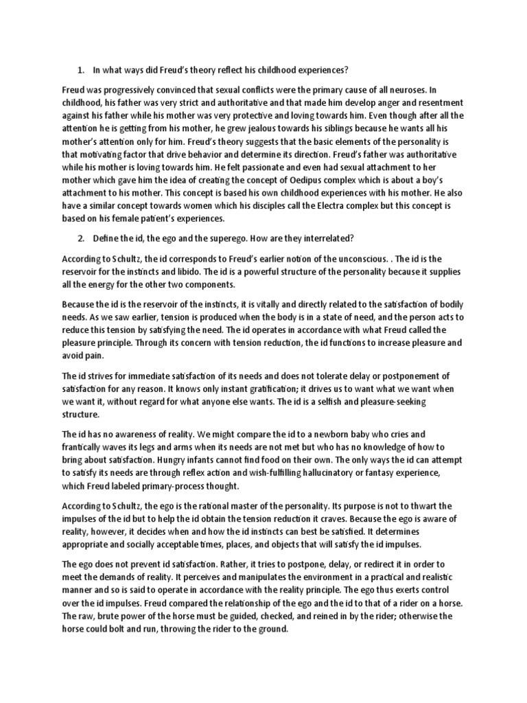 Freud's Id, Ego, and Superego Explained | PDF | Id | Unconscious Mind