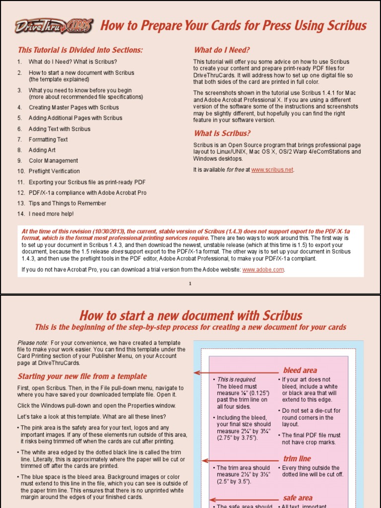 How To Scribus - Cards PDF | PDF | Page Layout | Communication Design