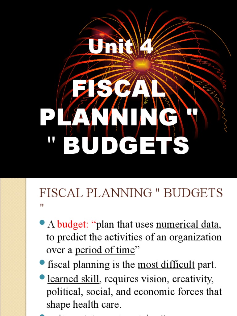 Lecture 5 FISCAL PLANNING BUDGETS | PDF | Resource | Budget