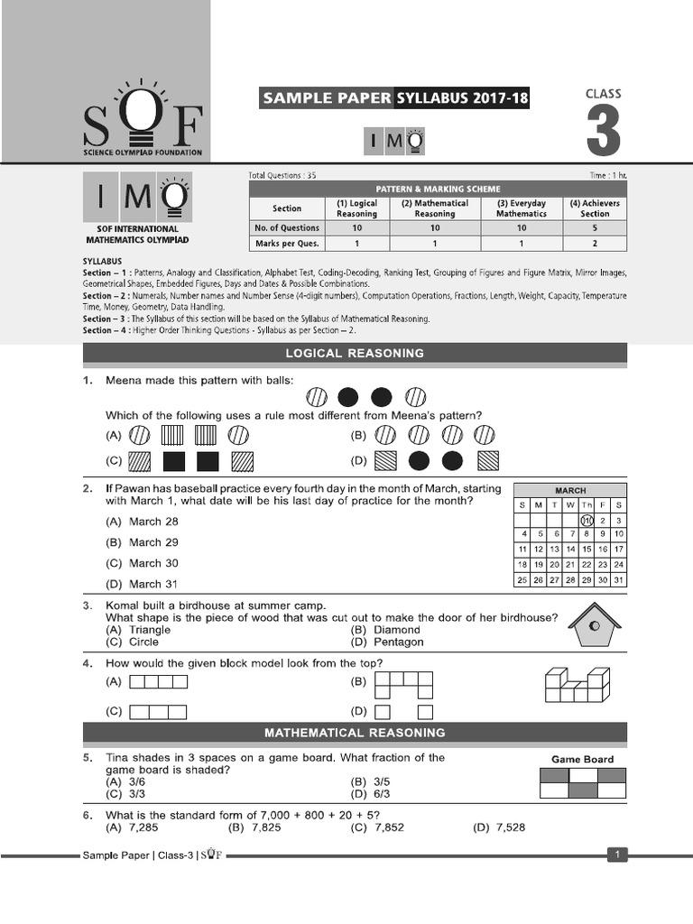 Imo Class 3 PDF | PDF