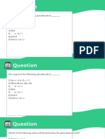 Pseudo code MCQ questions | PDF