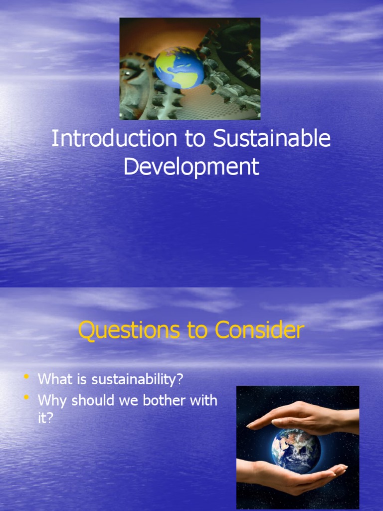 Introduction To Sustainable Development | PDF | Resource | Sustainability