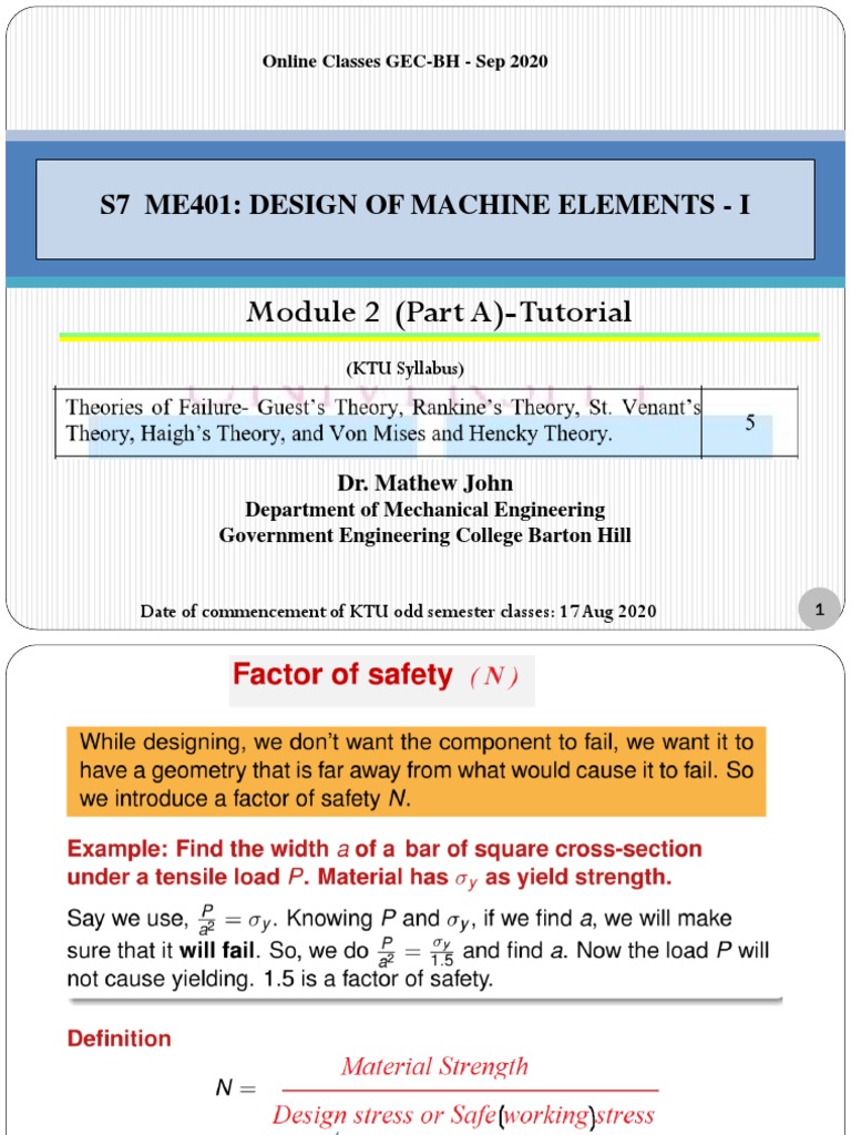 DME-Tutorial-Module 2-Part A - 22 Sep 2020 - To Students | PDF | Stress ...