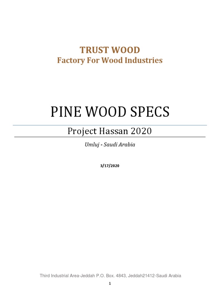 Pine Wood Specifications and Properties | PDF | Wood | Lumber