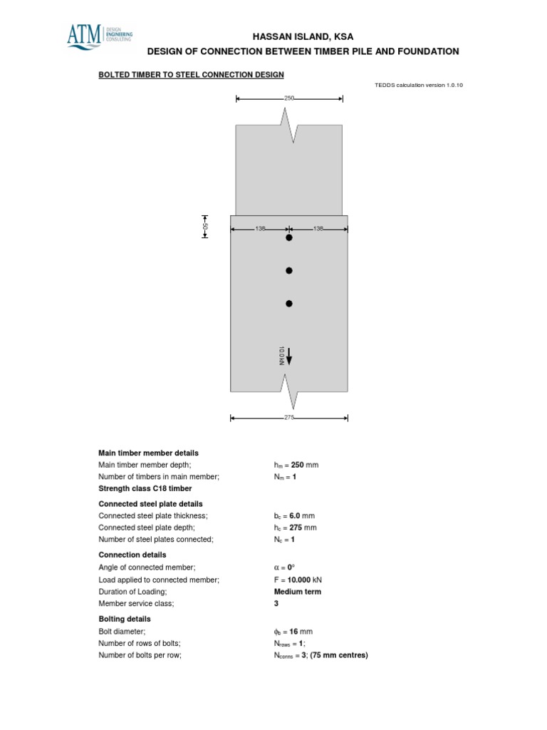 Connection - Foundation To Pile | PDF | Lumber | Screw