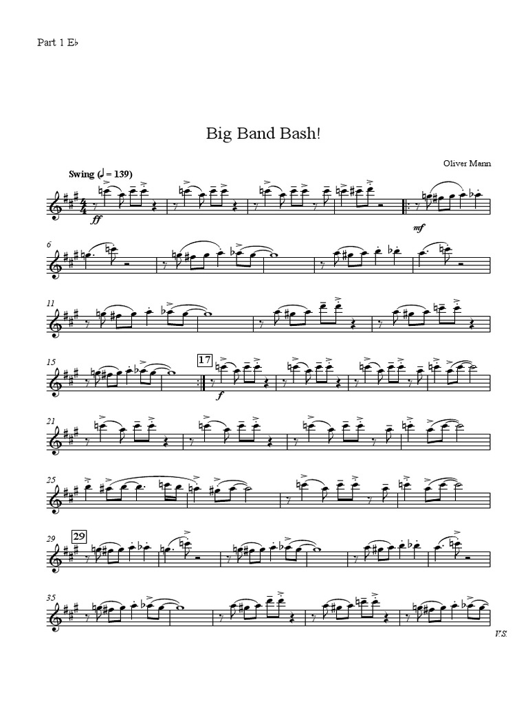 Big Band Bash - Partes Part 1 Eb | PDF