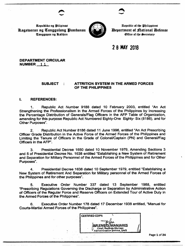 Circular 11 AFP Attrition System | PDF