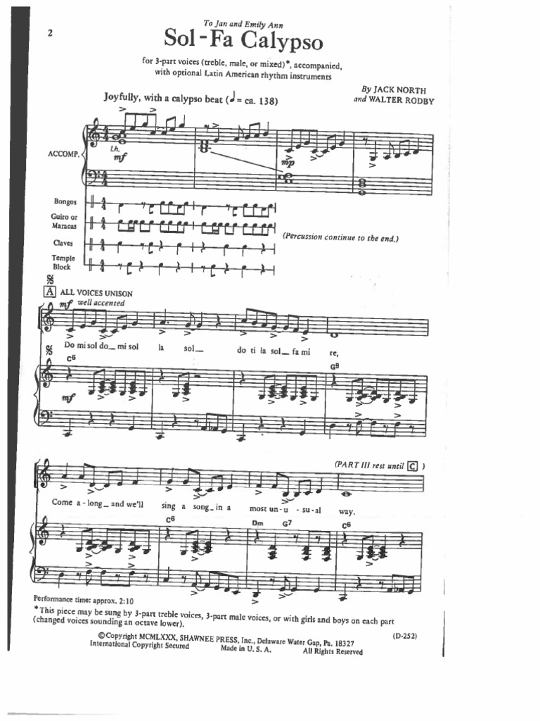 Sol Fa Calypso | PDF