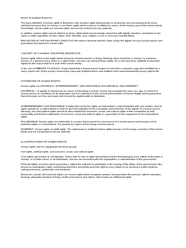 Human Rights Assignment | PDF | Human Rights | Rights