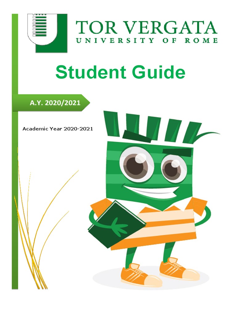 Student Guide Tor Vergata University 2020-2021 | PDF | Academic Degree ...