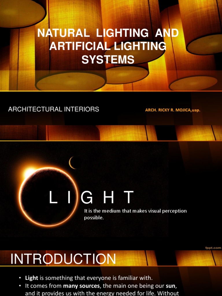 AI CHAPTER 5 Natural and Artificial Lighting | PDF | Light | Lighting