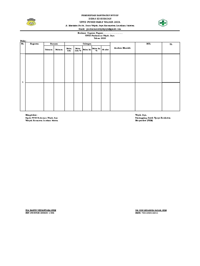 Contoh Format Capaian Program | PDF