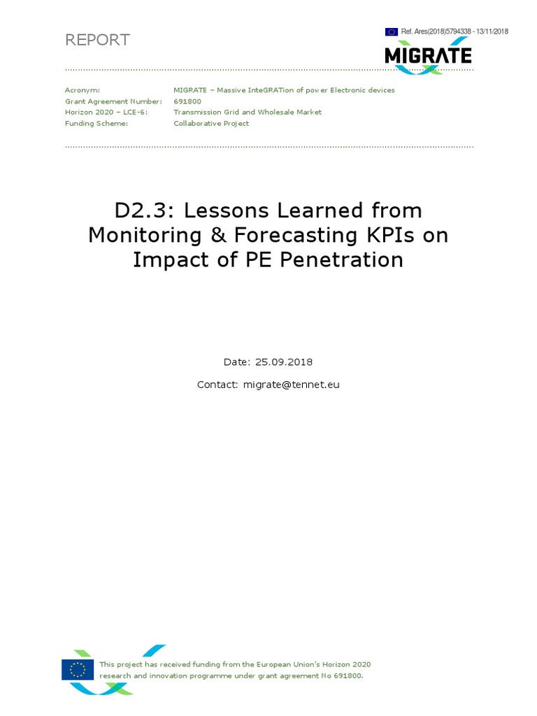D2.3 - Lessons Learned From Monitoring and Forecasting KPIs On Impact ...