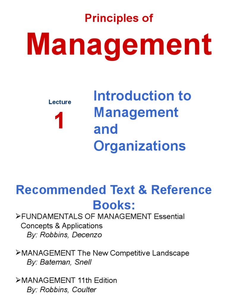 Management: Principles of | PDF | Goal | Leadership
