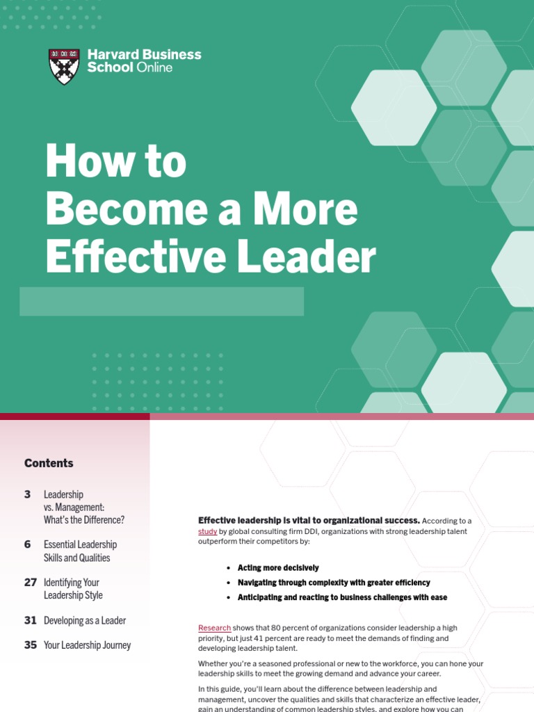 How To Become A More Effective Leader | PDF | Emotional Intelligence ...