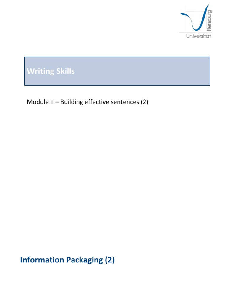 Principles of Effective Sentence Construction | PDF | Sentence ...