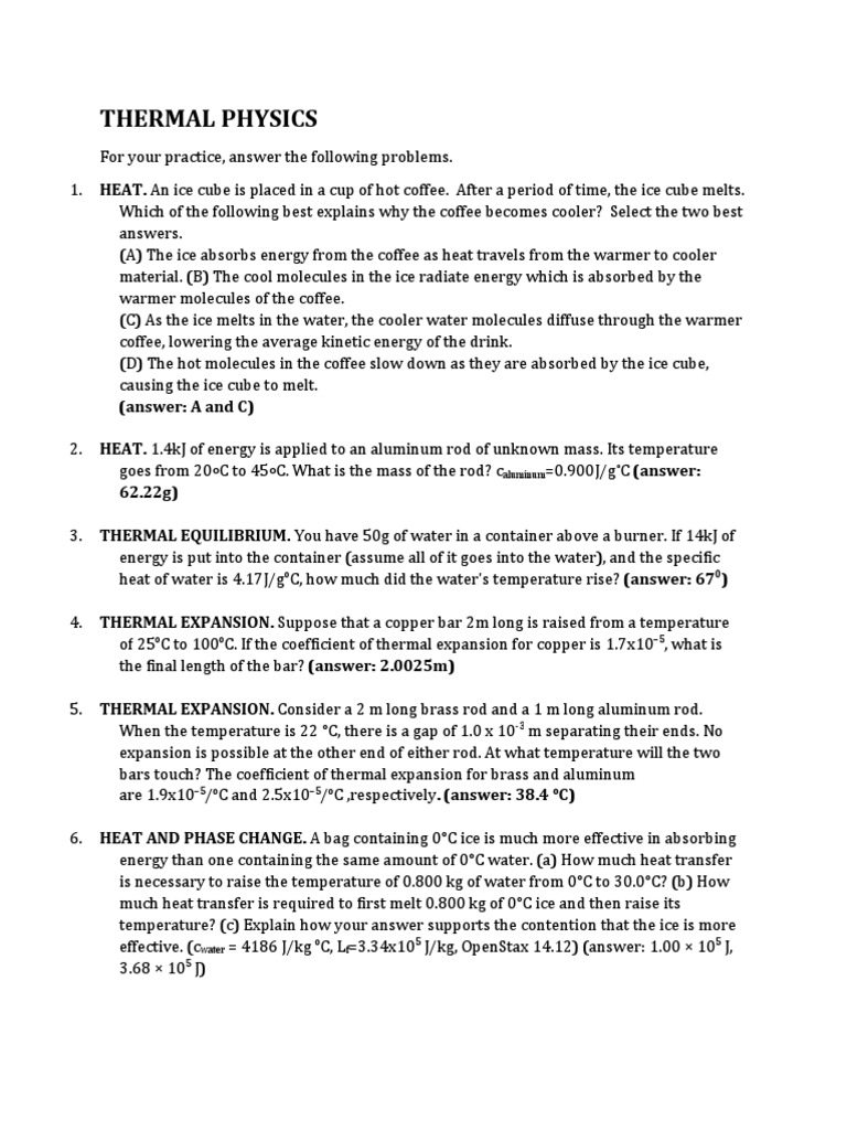 2 Thermal Physics Guide | PDF | Heat Capacity | Heat