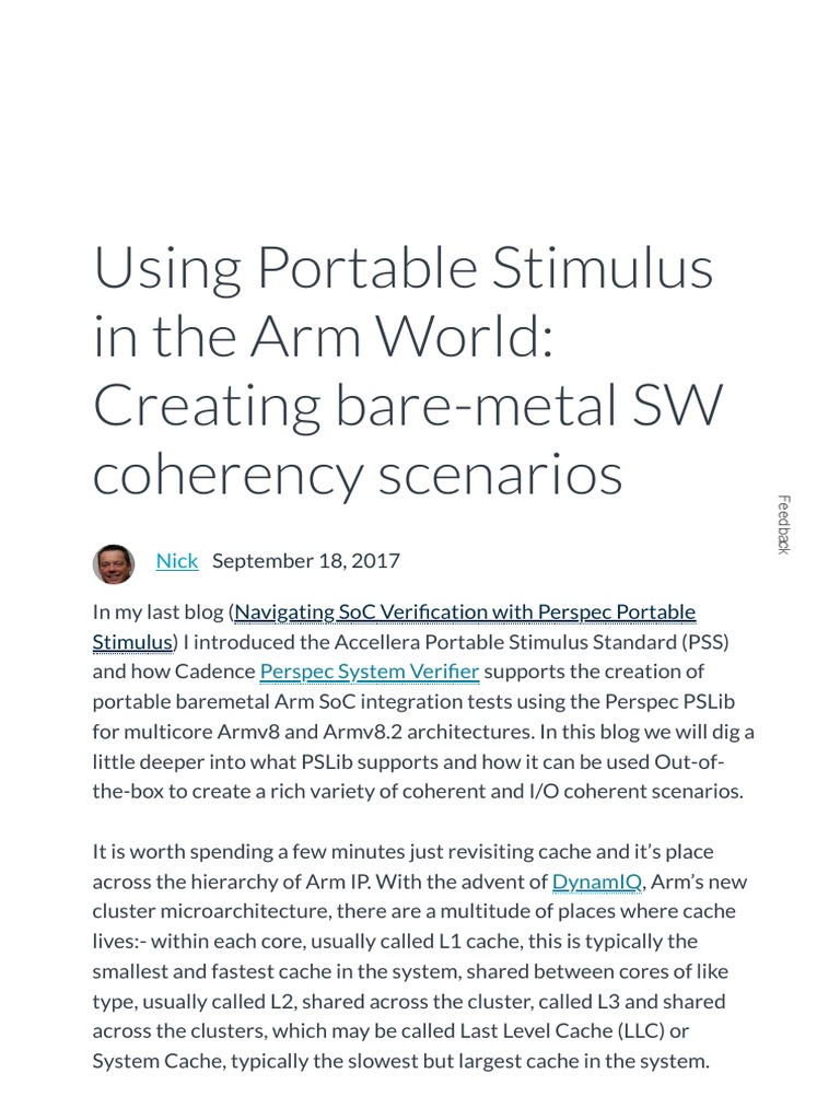 PSS ARM Coherency Nick Part2 | PDF | Cpu Cache | System On A Chip