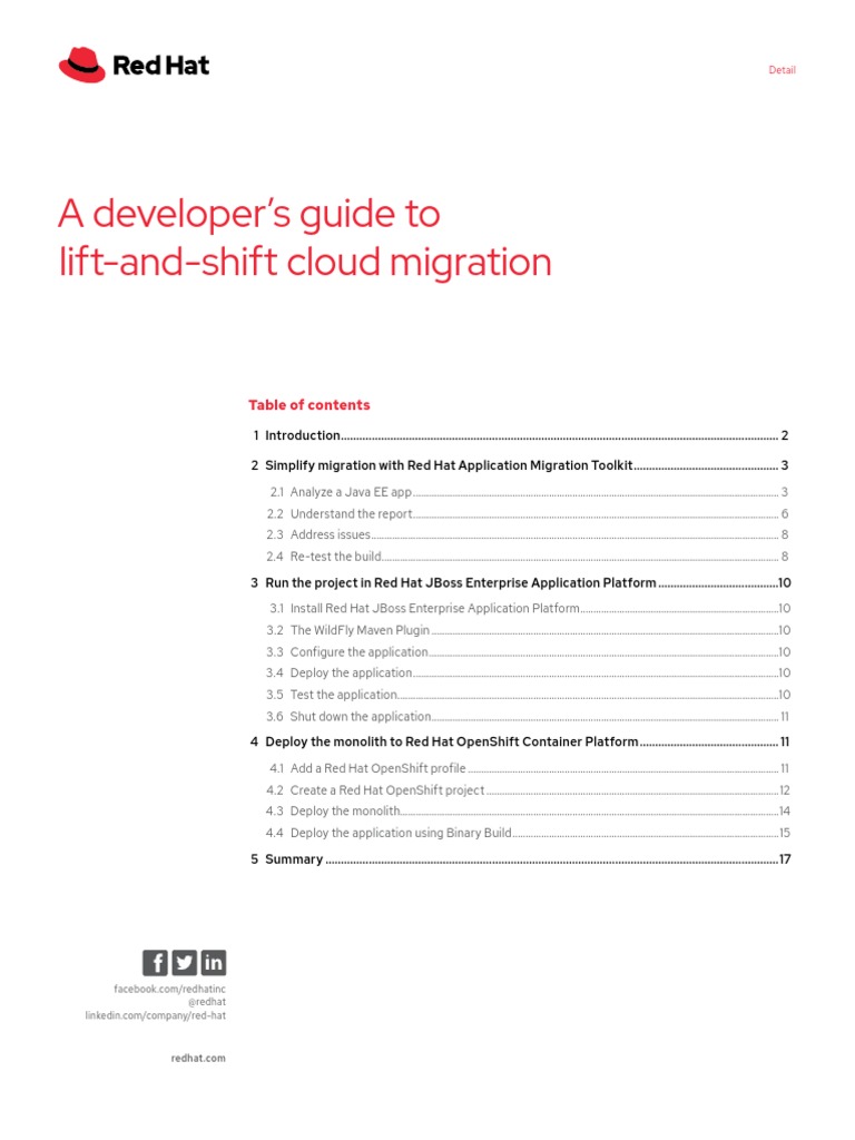 A Developer's Guide To Lift-And-Shift Cloud Migration: Detail | PDF ...