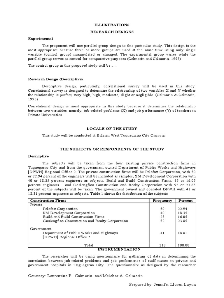 Illustrations Research Designs Experimental | PDF | Research Design ...