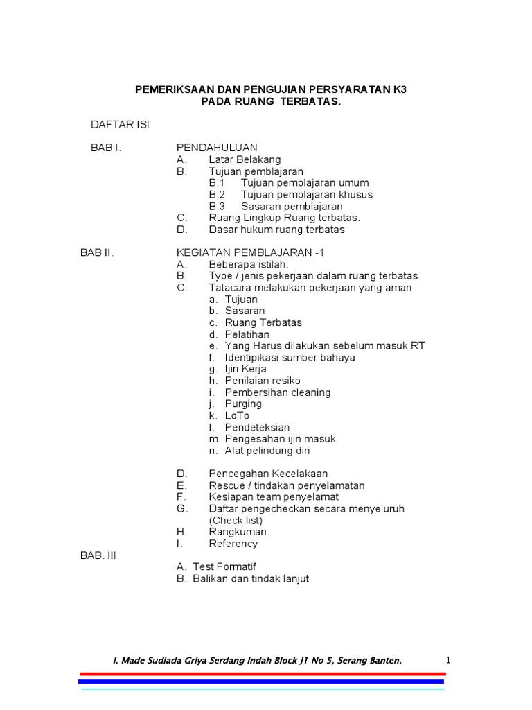 Modul Riksa Ruang Terbatas | PDF