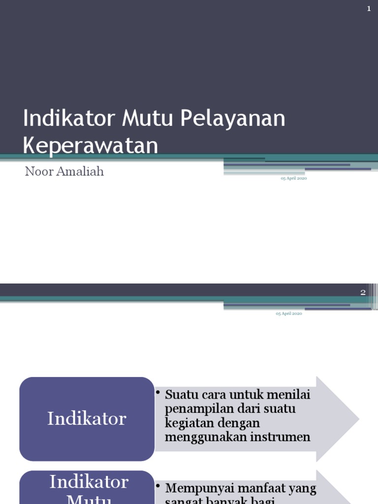 Indikator Mutu Pelayanan Keperawatan | PDF