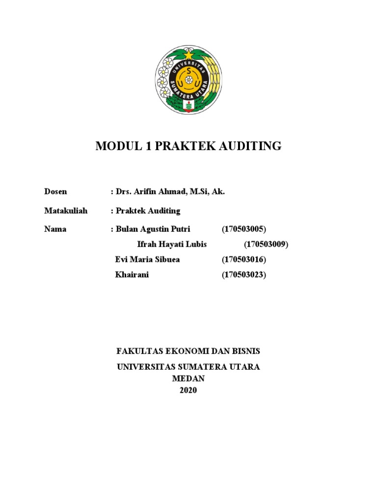 Grup 1 - Modul 1 (Praktek Auditing) | PDF | Pengelolaan Keuangan & Uang