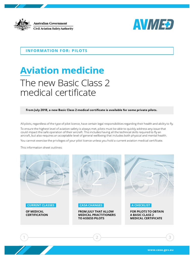 Basic Class - 2 Medical Certificate Fact Sheet Pilots PDF | Download ...