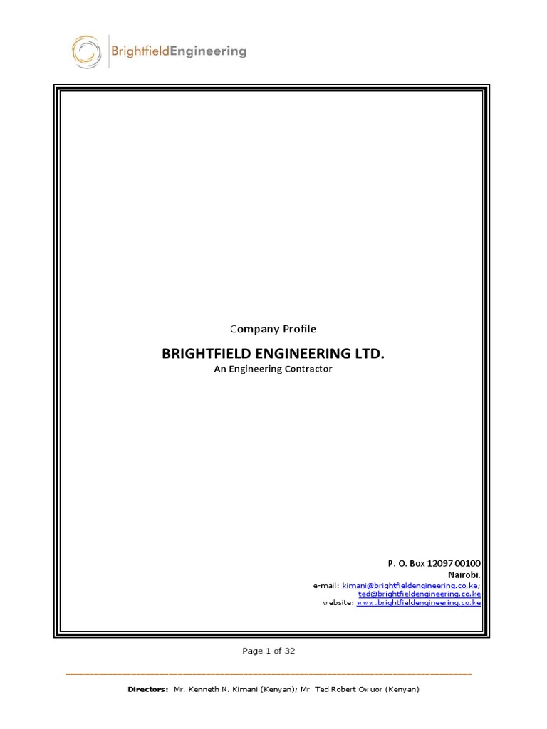 Bfe Company Profile | Download Free PDF | Occupational Safety And ...