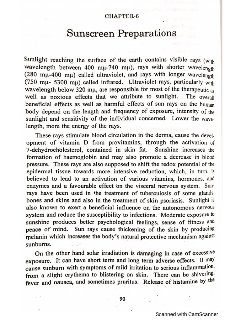 Sunscreen Preparations | PDF