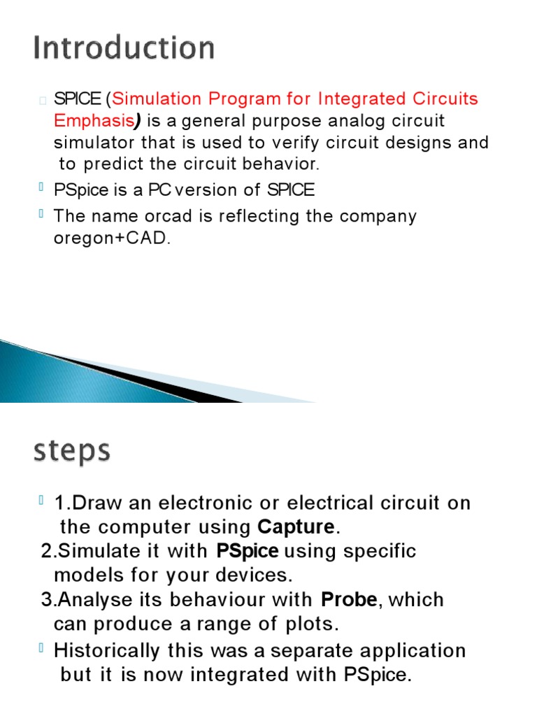 Simulation Program For Integrated Circuits Emphasis | PDF | Electrical Network | Spice