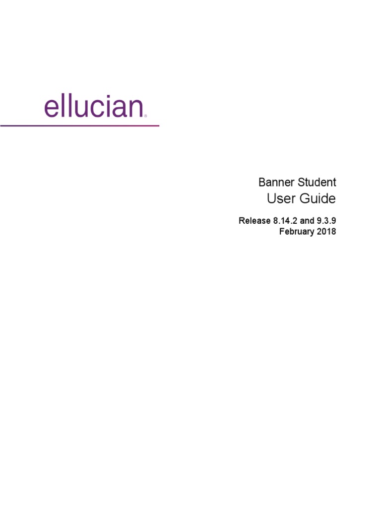 Banner Student User Guide 8.14.2 and 9.3.9 | PDF | Scheduling ...