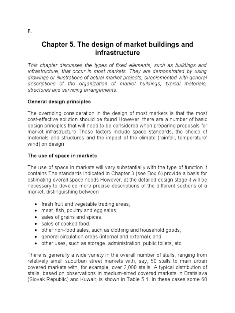F. The Design of Market Buildings and Infrastructure | PDF | Retail ...