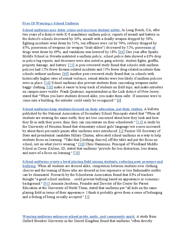 Pros of Wearing A School Uniform | PDF | Ionizing Radiation | Brain Tumor