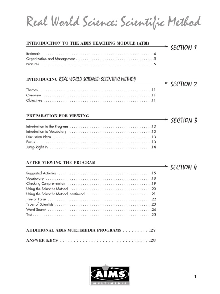 Real World Science The Scientific Method PDF | PDF | Experiment ...