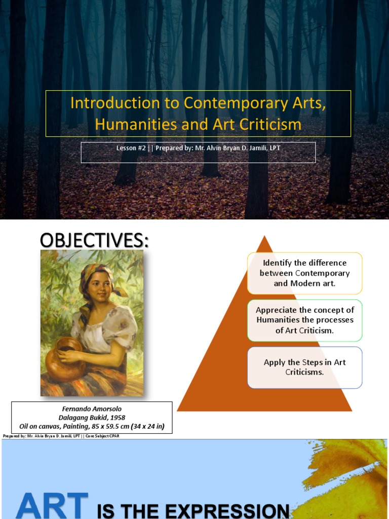 Introduction To Humanities, Contemporary Art and Art Criticism PDF ...