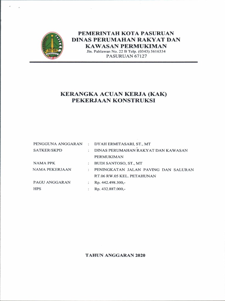 Contoh KAK | PDF