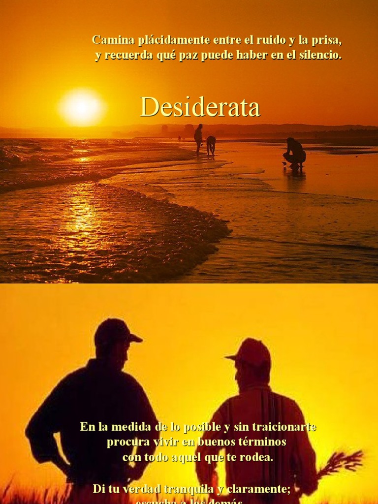 SA Desiderata - Pps | PDF | Amor