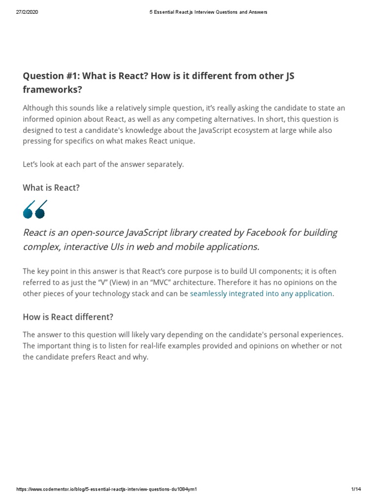 Merged PDF React Questions | Download Free PDF | Angular Js | Java Script