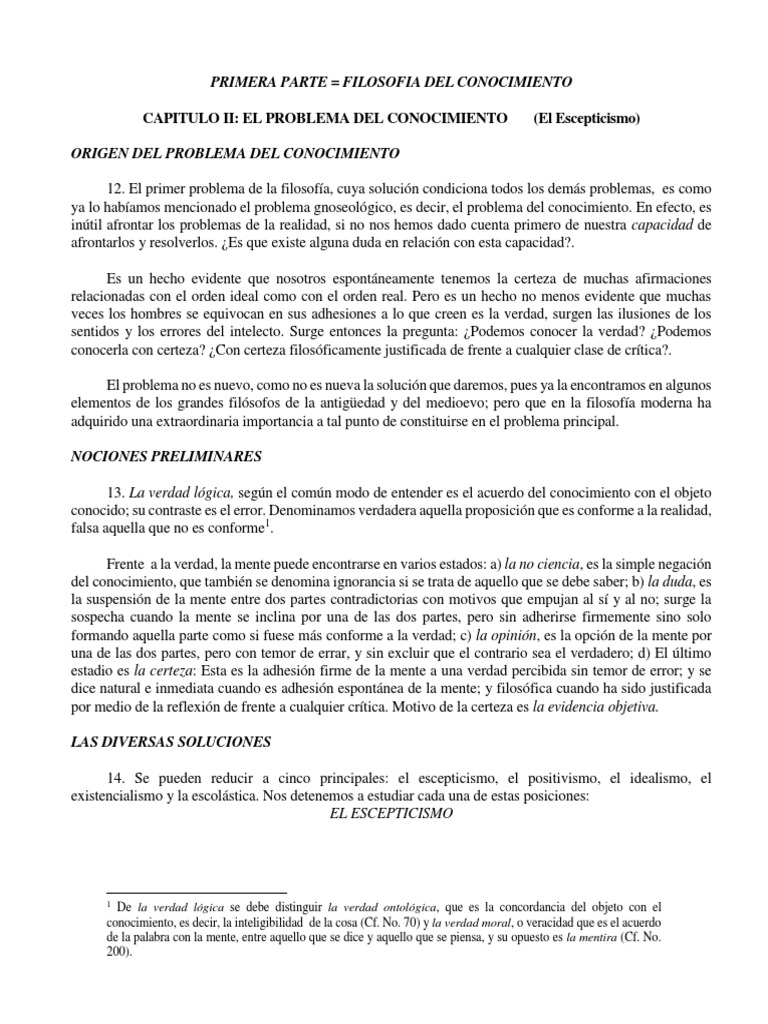 Primera Parte Del Texto Síntesis Filosóficas, de PAOLO DEZZA S. J ...