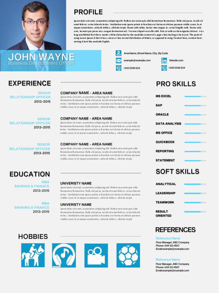 John Wayne BDO CV Template | Business