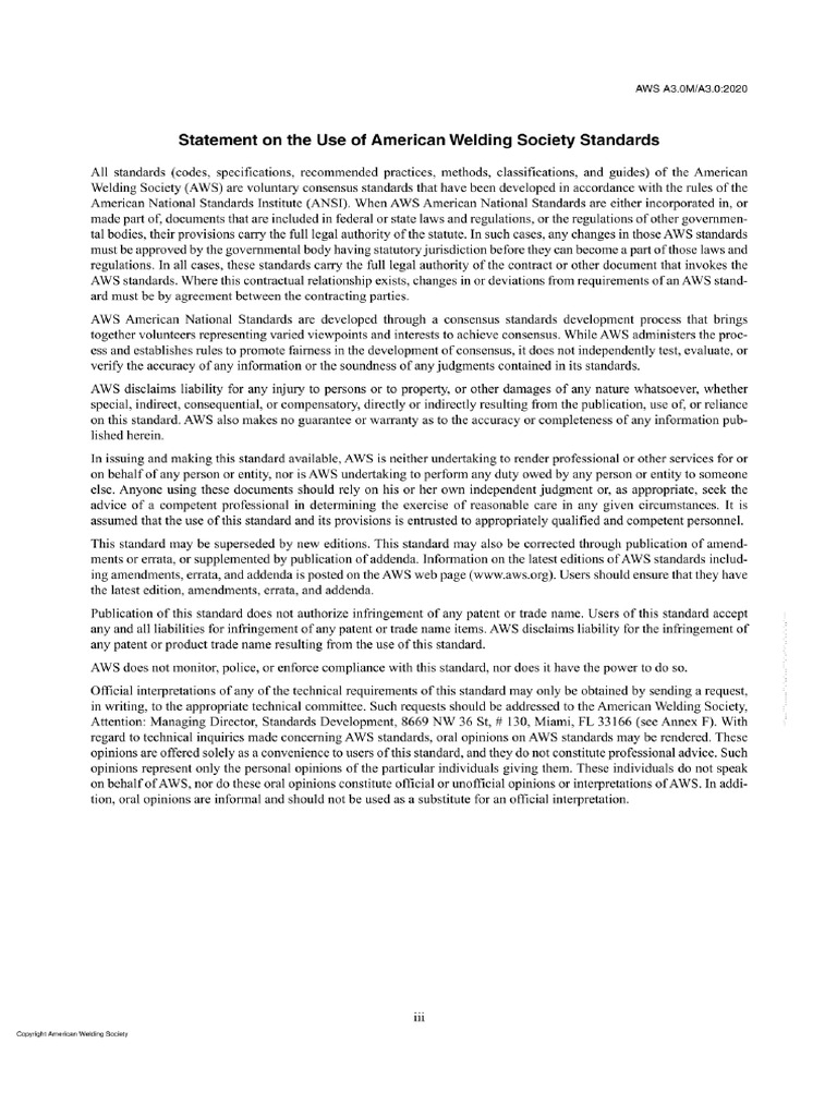 AWS A3.0-2020 Standard Welding Terms and Definitions Including Terms ...